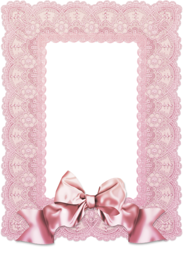 Download HD Frame With Pink Lace And Silk Ribbon - Pink Lace Frame Png ...