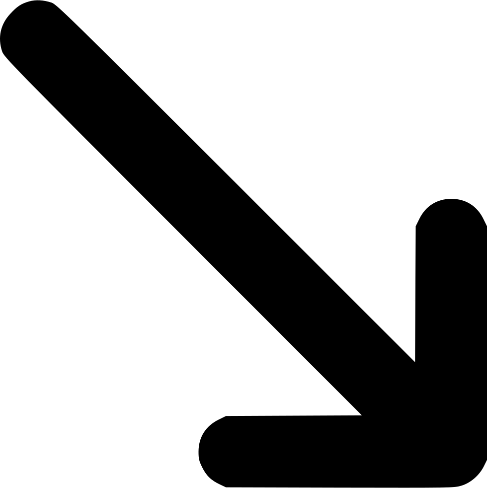 Download Bottom Right Arrow Action Position Vector Svg Png Icon - Arrow ...