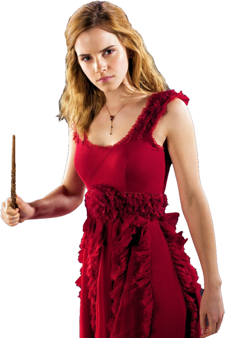 Download HD Png Hermione Granger - Harry Potter Hermione Red Flower ...