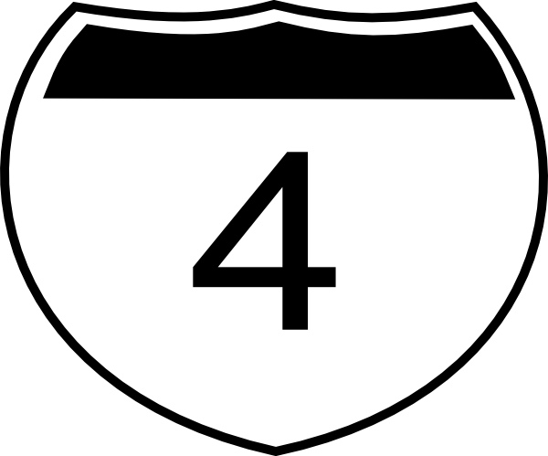 Download HD Interstate Sign I4 Clip Art - Interstate Sign Outline ...