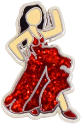 Download HD Red Dress Dancer Emoji Pin - Emoji Transparent PNG Image ...