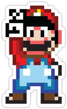 Download HD Mario Sticker - Super Mario World Mario Pixel Transparent ...