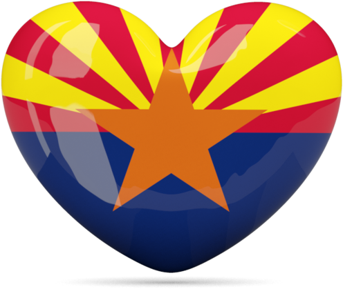 Download Illustration Of Flag Of Arizona - Arizona Heart Flag - HD ...