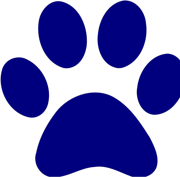 Download HD Print Dog Bear Paw Blue Dog Dog Paw Paw Pa - Blue Paw Print ...