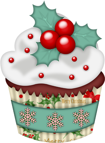 Download HD Cupcake Clipart Winter - Cupcake Clipart Christmas ...