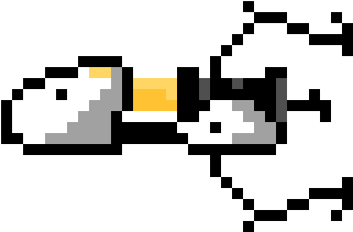 Download HD Portal Gun Orange - Portal Gun Pixel Art Transparent PNG ...