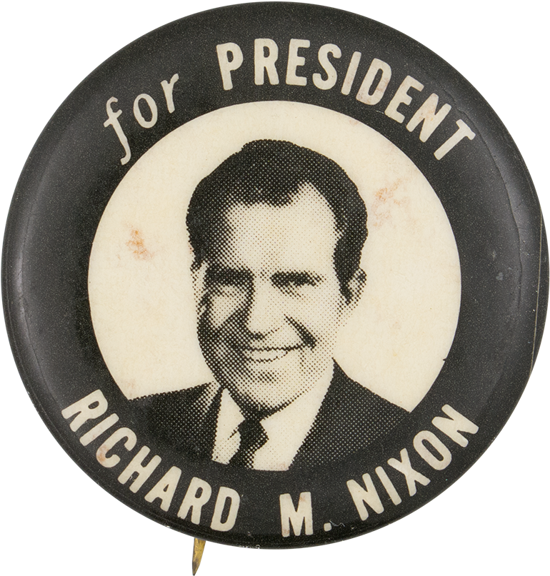 Download HD Nixon For President Black And White - Print: 1968 ...