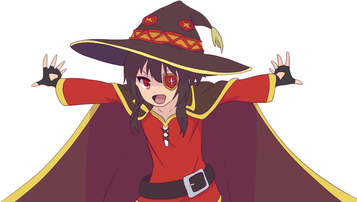 Download Megumin From Konosuba - Black Desert Megumin - HD Transparent ...