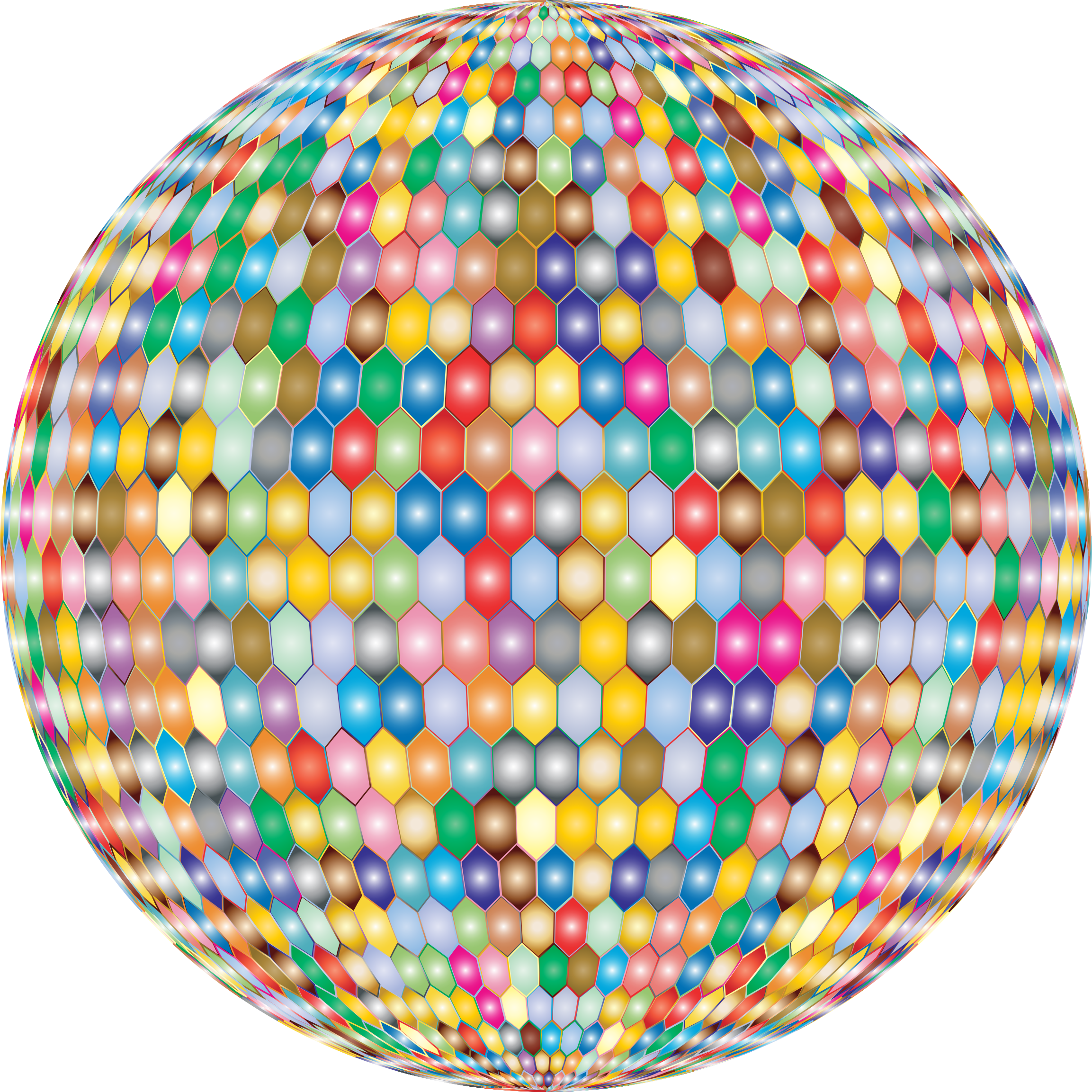 Download Clip Art Black And White Stock Prismatic Hexagonal - Sphere ...
