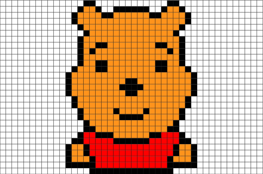 Download HD Teddy Bear Pixel Art - Pyssla Winnie The Pooh Transparent ...