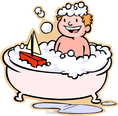 Download HD Boy Taking A Bath Royalty Free Vector Clip Art Illustration ...