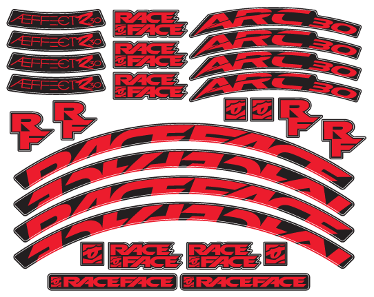 Download Arc / Aeffect Rim Decal Kits - Race Face Arc 25 - HD ...