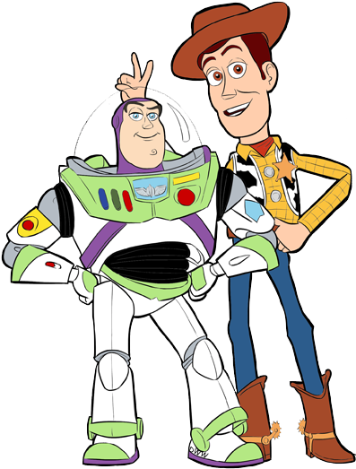 Download HD Buzz, Woody Posing - Woody And Buzz Clipart Transparent PNG ...