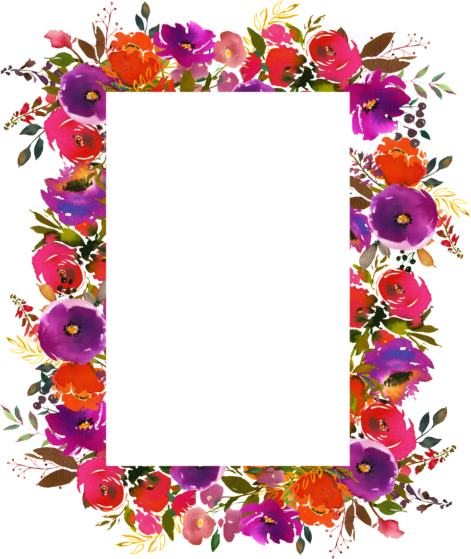 Download HD Hand Painted Gorgeous Side Flowers Png Transparent ...