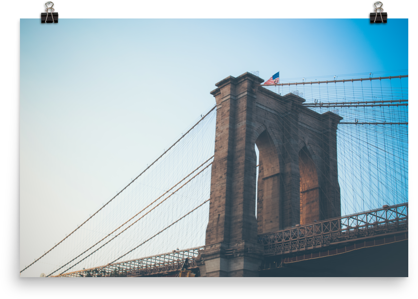 Download HD Brooklyn Bridge Poster - York New Transparent PNG Image ...
