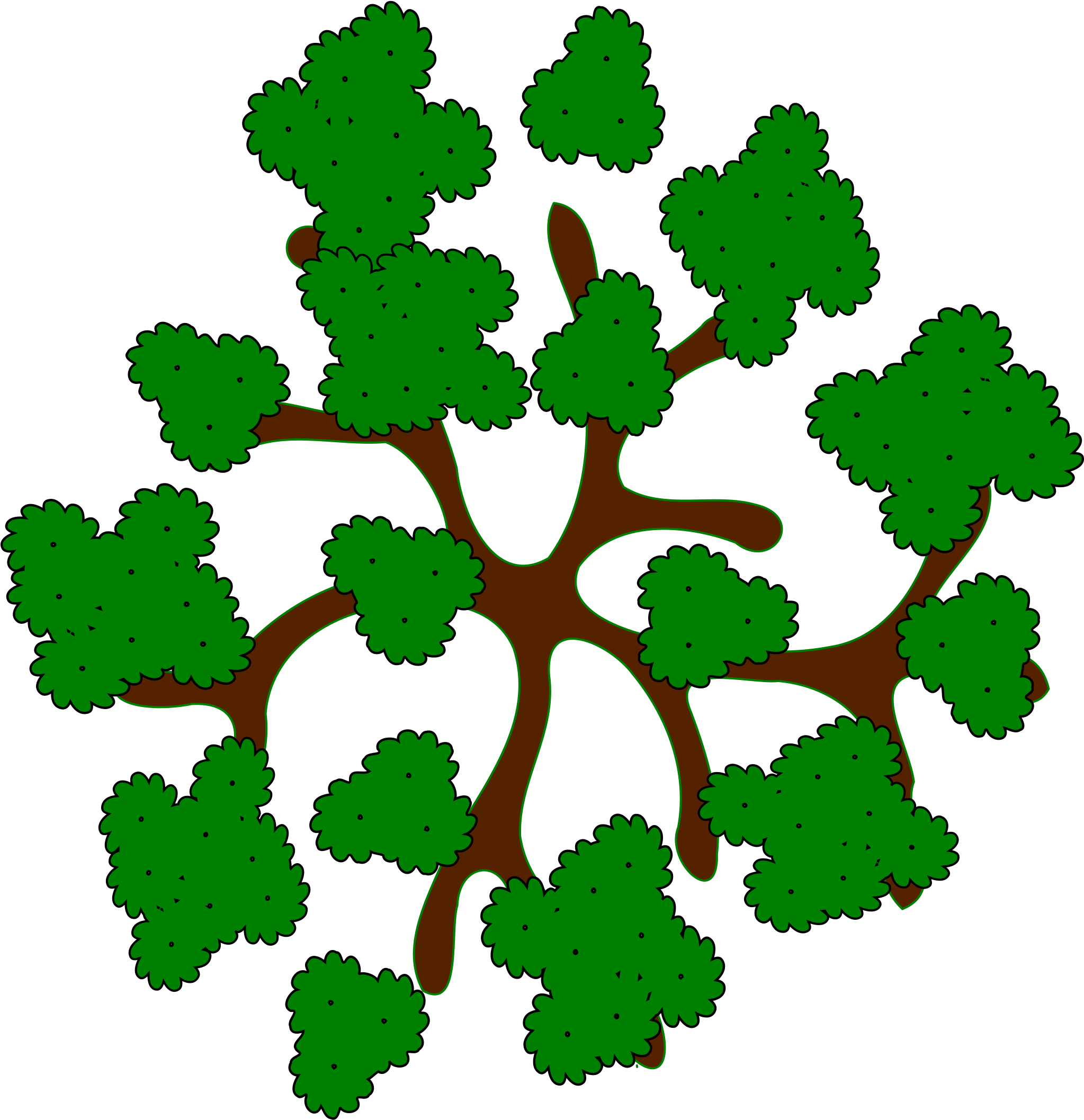 Download 28 Collection Of Trees Clipart Top View - Tree Top View ...