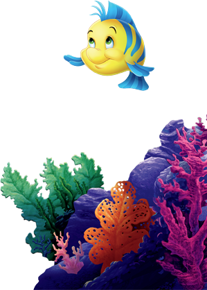 Download HD Little Mermaid Flounder Png Graphic Transparent - Little ...