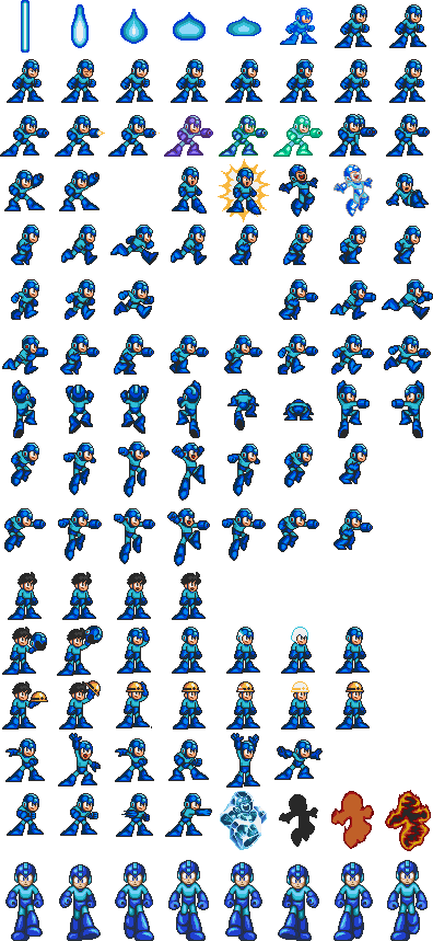 Download HD Megaman Sprite Png - Megaman Sprite Sheet Png Transparent ...