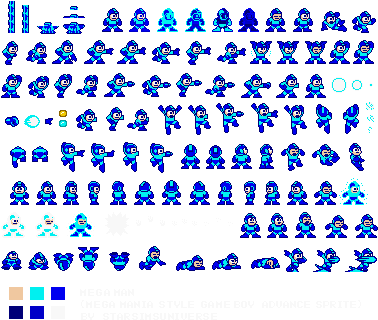 Download Megaman Sprite Sheet - Mega Man Hurt Sprite - HD Transparent ...