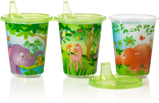 Download HD 3pk Greenpng - Evenflo Cups Transparent PNG Image - NicePNG.com