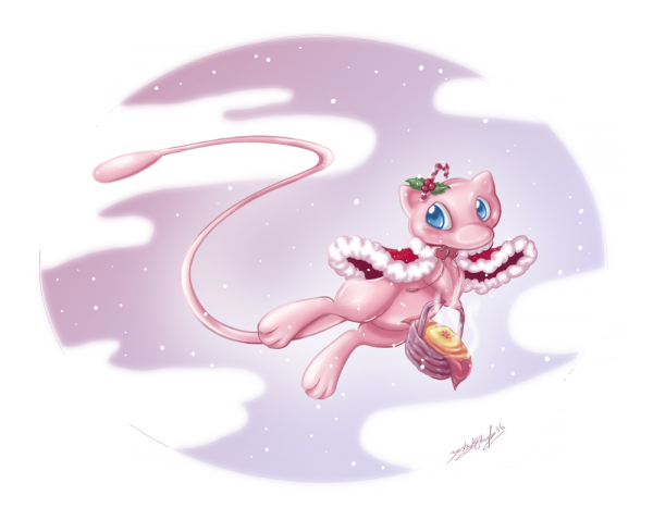 Download HD Xmas Mew - Cartoon Transparent PNG Image - NicePNG.com