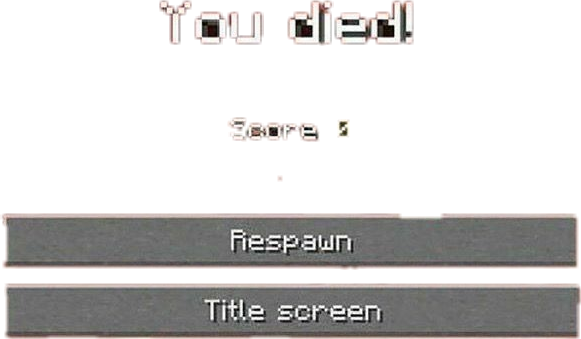 Minecraft Death Screen Png - Minecraft You Died PNG image free download ...
