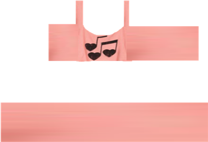 Download Pink Heart Music Note Crop Top - Roblox Crop Top T Shirt - HD ...