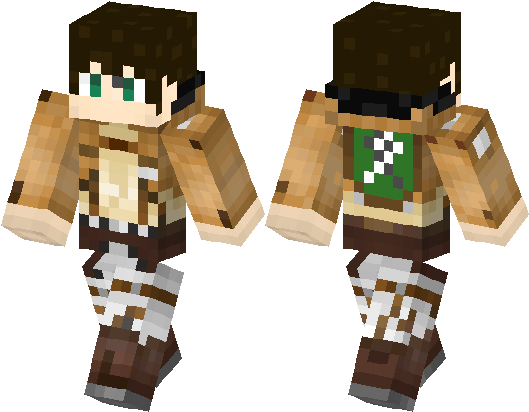 Download HD Eren Jaeger Minecraft Skin Transparent PNG Image - NicePNG.com
