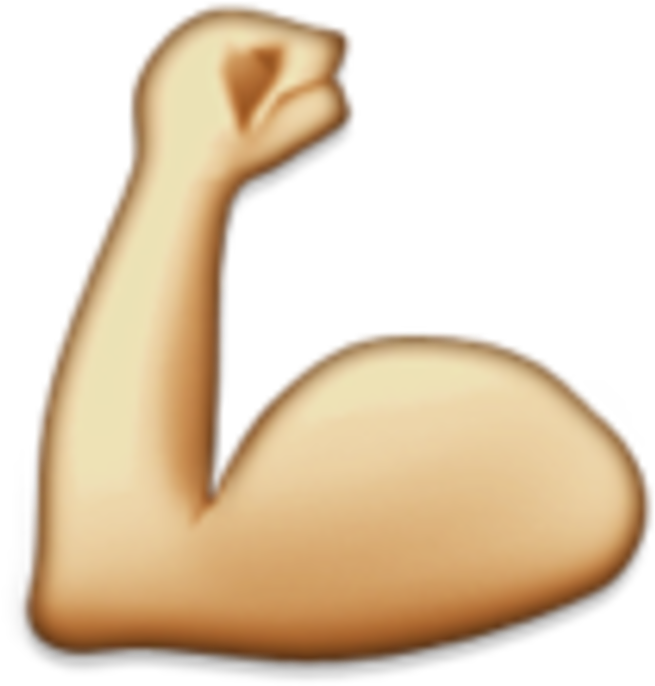 Download HD Strong Emoji 128 - Flex Emoji Transparent PNG Image ...