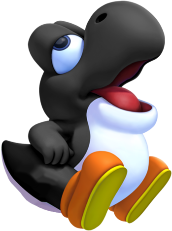 Download Black Yoshi - Baby Yoshi - HD Transparent PNG - NicePNG.com