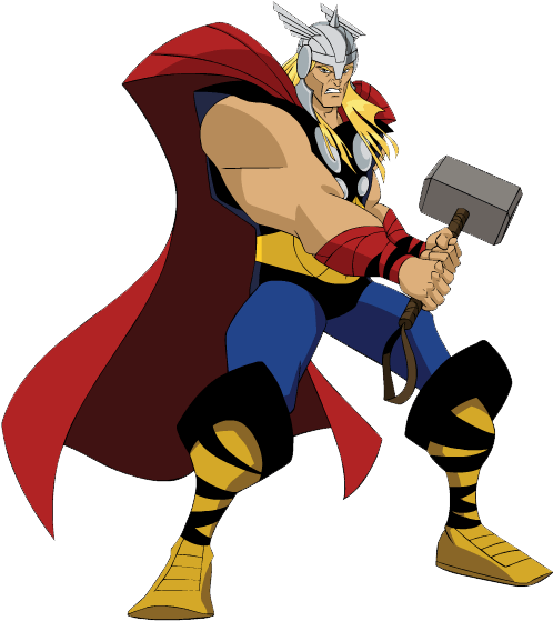 Download HD Thor Cartoon Cliparts Many Interesting Png - Avengers ...