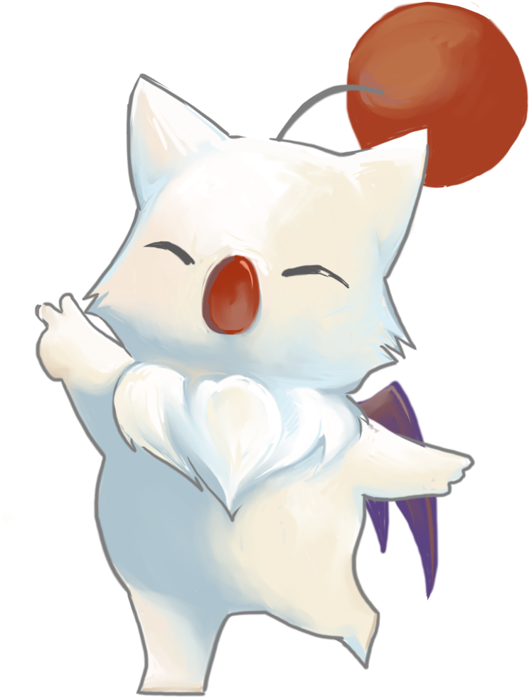 Download HD Moogle-white Transparent PNG Image - NicePNG.com