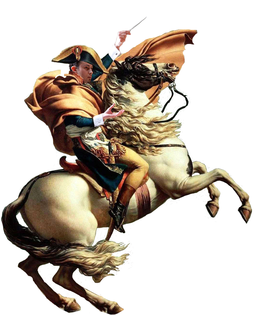 Download Personnapoleon On A Horse Pointing With A Stick - Napoleon ...