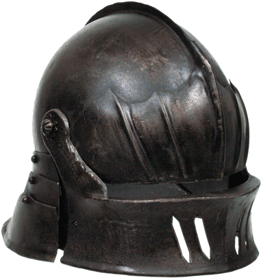 Download HD Gothic Sallet Helmet - Black Iron Sallet Transparent PNG ...