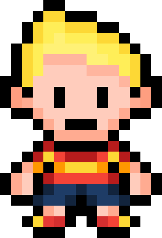 Download Lucas Gba Remastered - Sprite Human Pixel Art - HD Transparent ...