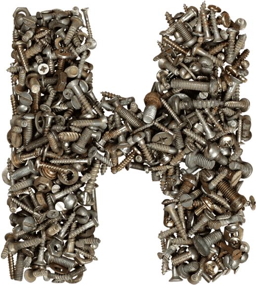 Download HD Nuts Bolts Font - Bolts And Nuts Letter Transparent PNG ...