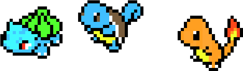 Download Starter Pokemon - Pixel Art - HD Transparent PNG - NicePNG.com