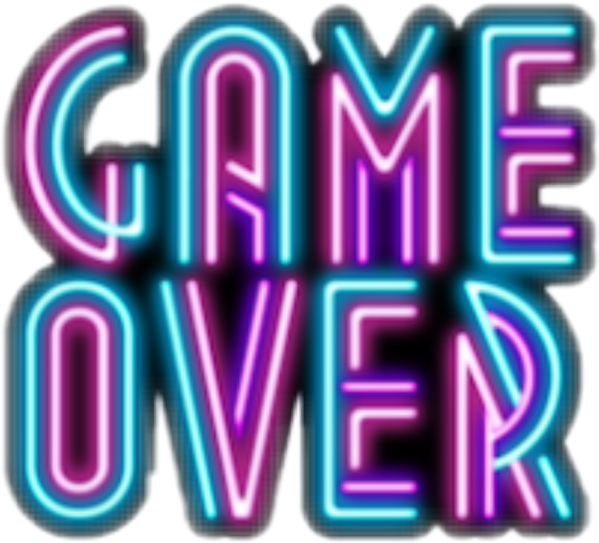 Download HD Gameover Game Over Neon Cute Grunge Tumblr - Game Over Neon ...