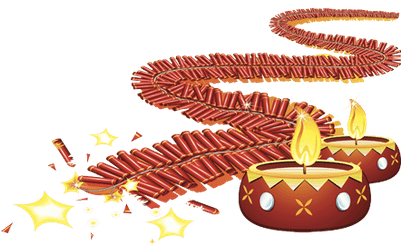 Download Diwali Fireworks And Lamps - Diwali Pataka - HD Transparent ...