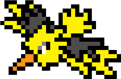 Download Zapdos By Drawpixel - Pokemon Pixel Art Zapdos - HD ...