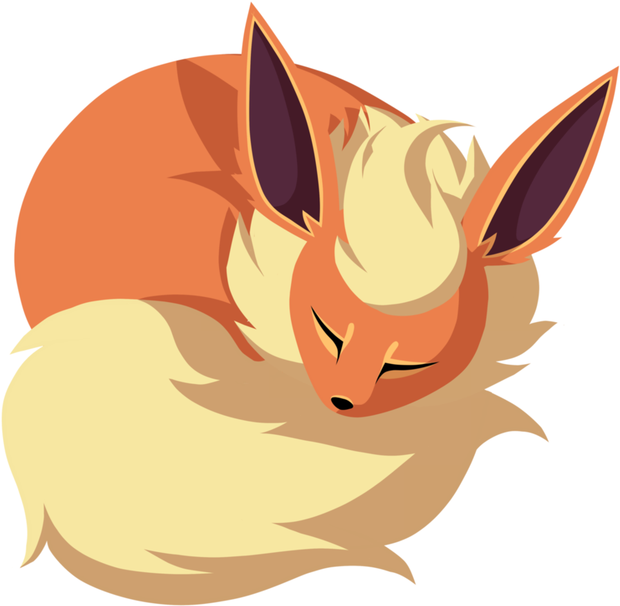 Download Sleeping Flareon - HD Transparent PNG - NicePNG.com