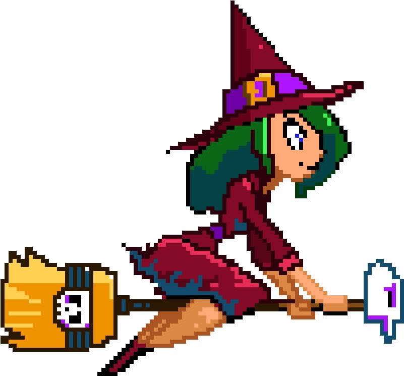 Download Video Game Sprite Png Vector Library Stock - Witch Sprite ...