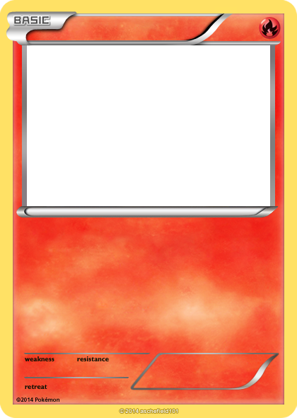 Download HD Blank Fire Pokemon Cards Images - Blank Pokemon Card ...