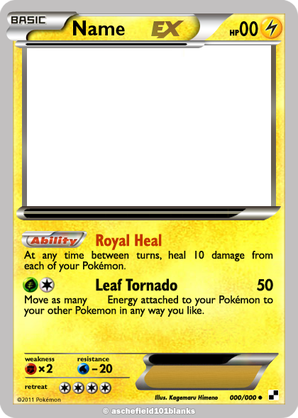 Download Pokemon Blank Card Template - Pokemon Black & White Legendary ...