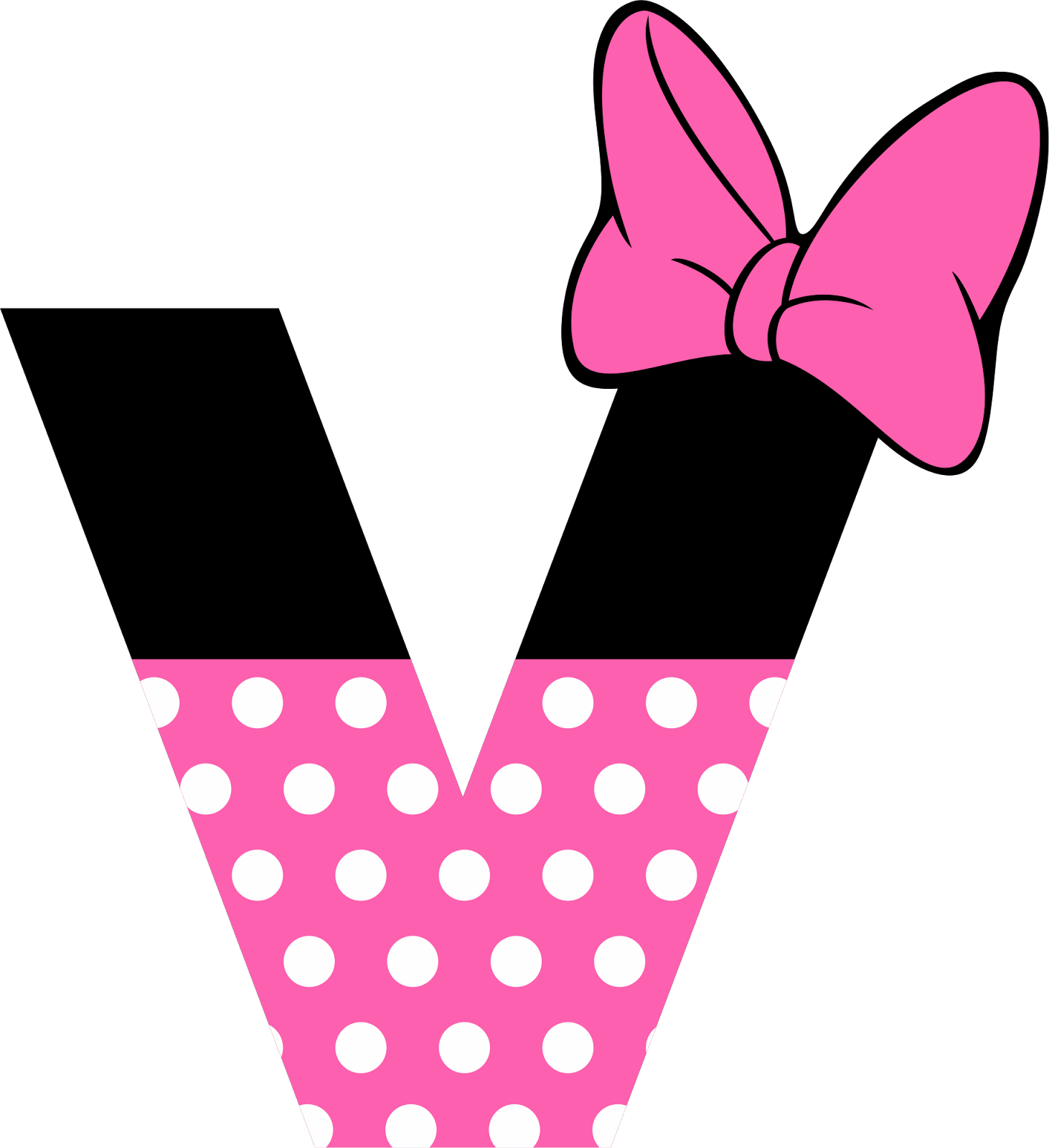 Download HD Precioso Alfabeto Tipo Minnie Rosa - Letras De Minnie Mouse ...