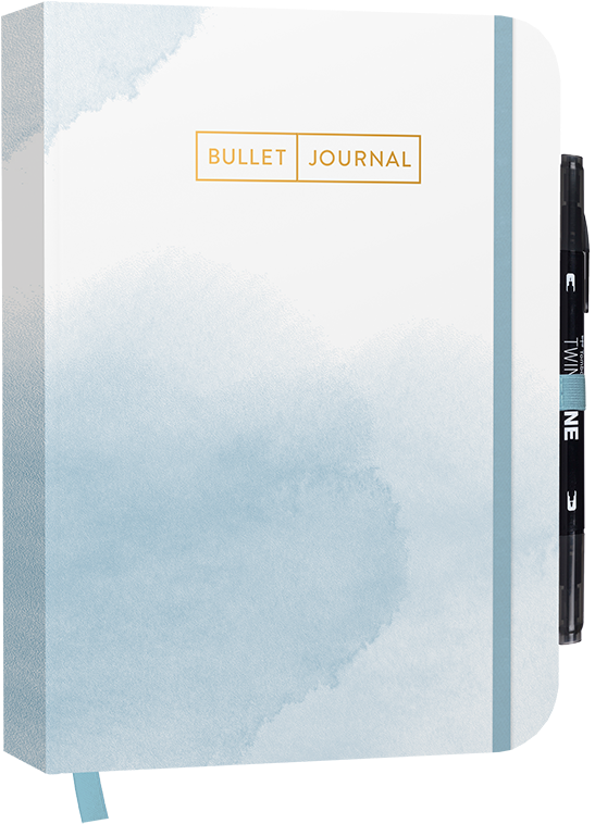 Download HD Bullet Journal "watercolor Blue" 05 Mit Original Tombow ...