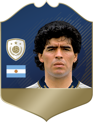 Download HD Fifa 18 Icon Diego Maradona Fut Card Png - Fifa 18 Icon ...