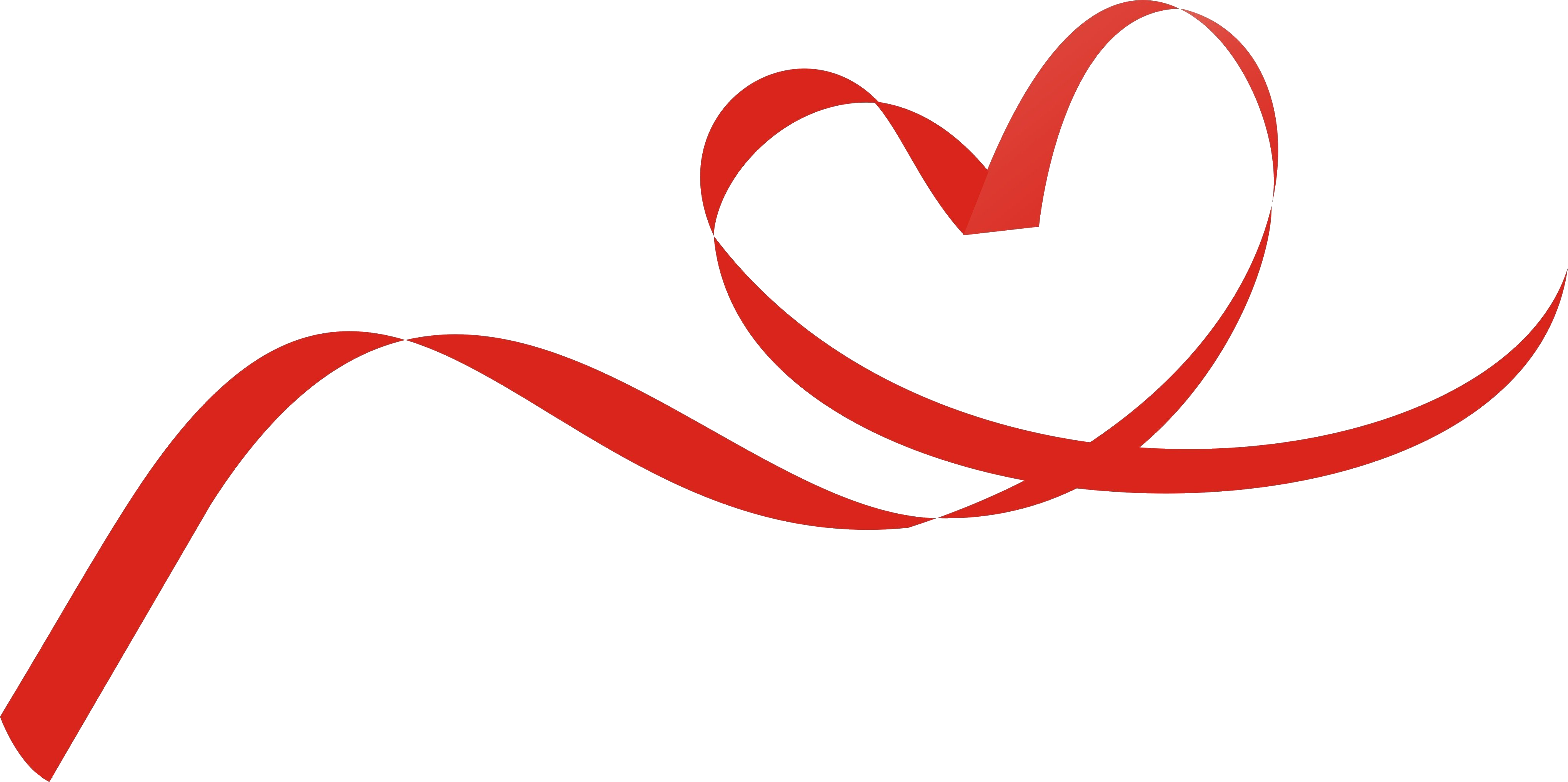 Download HD Heart Ribbon Png - Red Ribbon Heart Png Transparent PNG Image - NicePNG.com