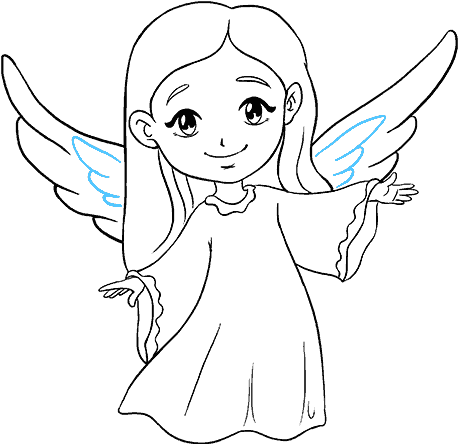 Download How To Draw An Angel In A Few Easy Steps - Drawing - HD ...