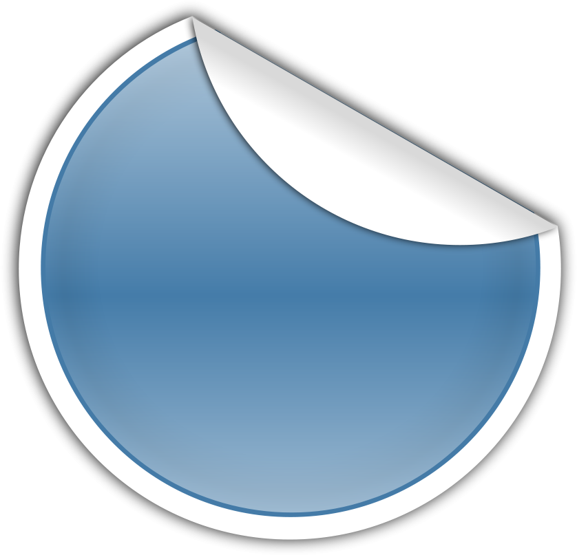 Download This Free Clipart Png Design Of Blue Sticker - HD Transparent ...